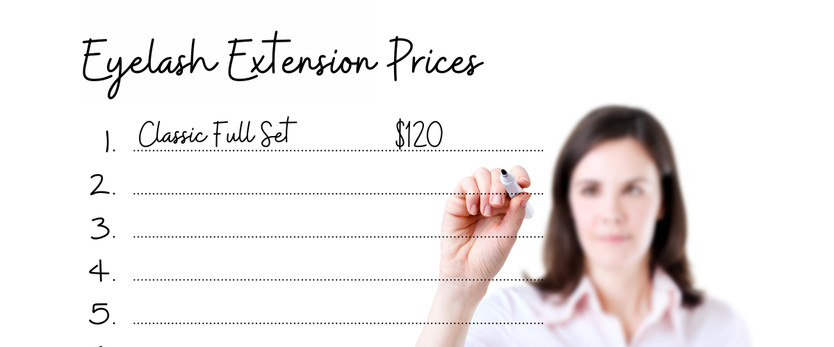How to set up a menu price for your lash salon I Prolong Lash USA